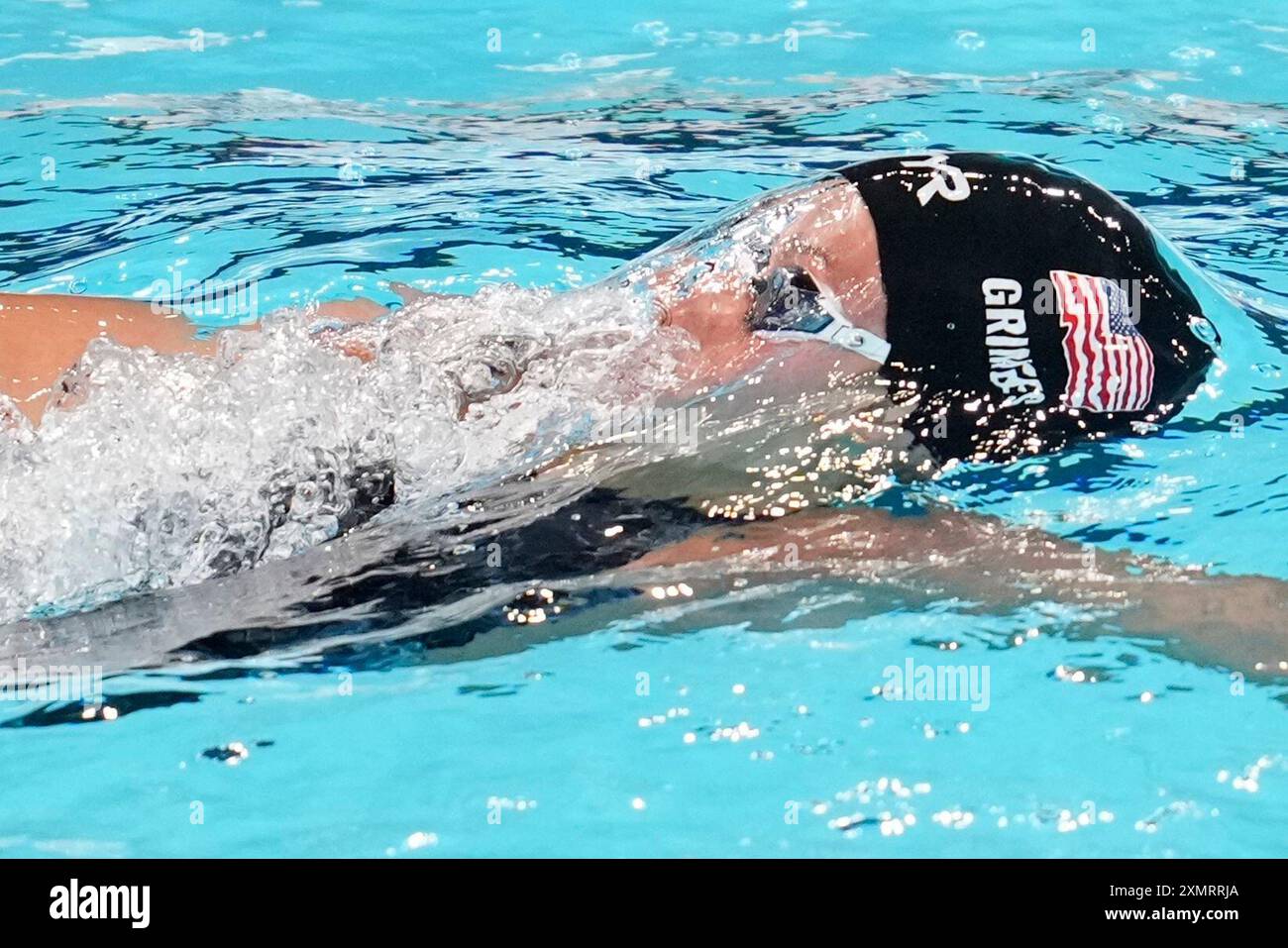 Katie Grimes, of the United States, competes in the women's 400-meter ...