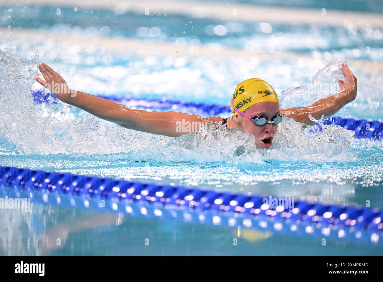 Paris, France. 29th July, 2024. Ella Ramsay swims during the Women's ...