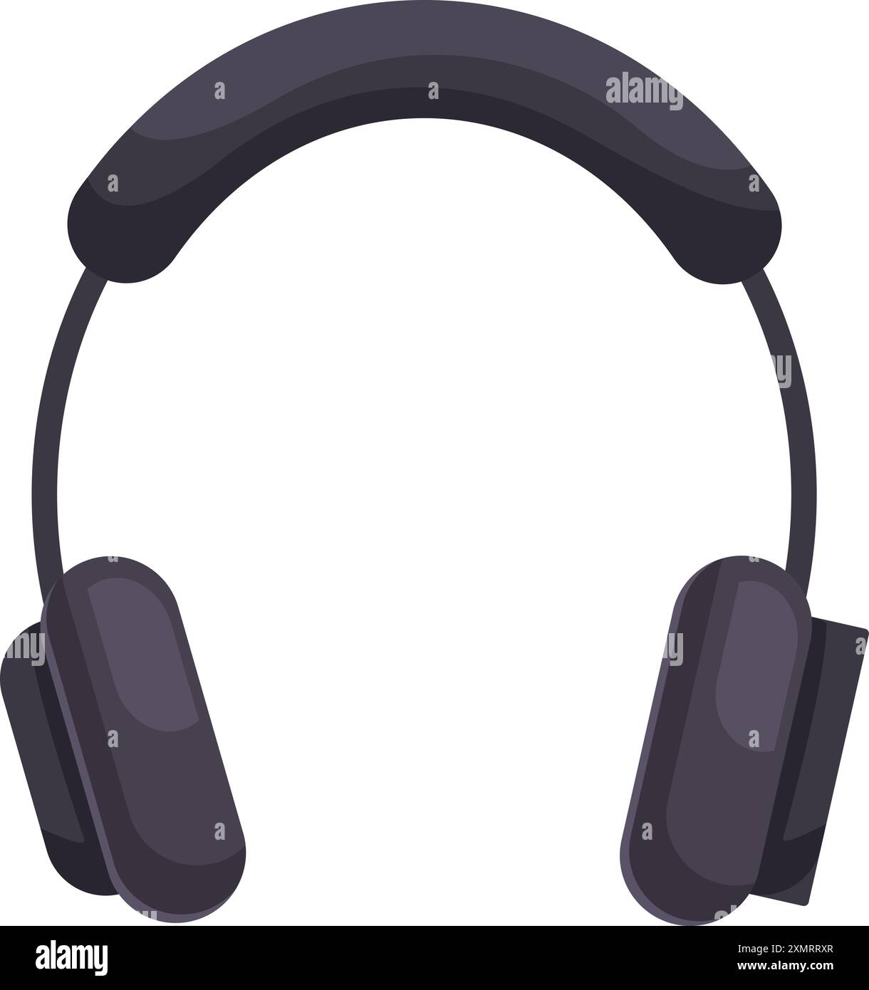 Black headphones isolated on white background delivering high quality ...