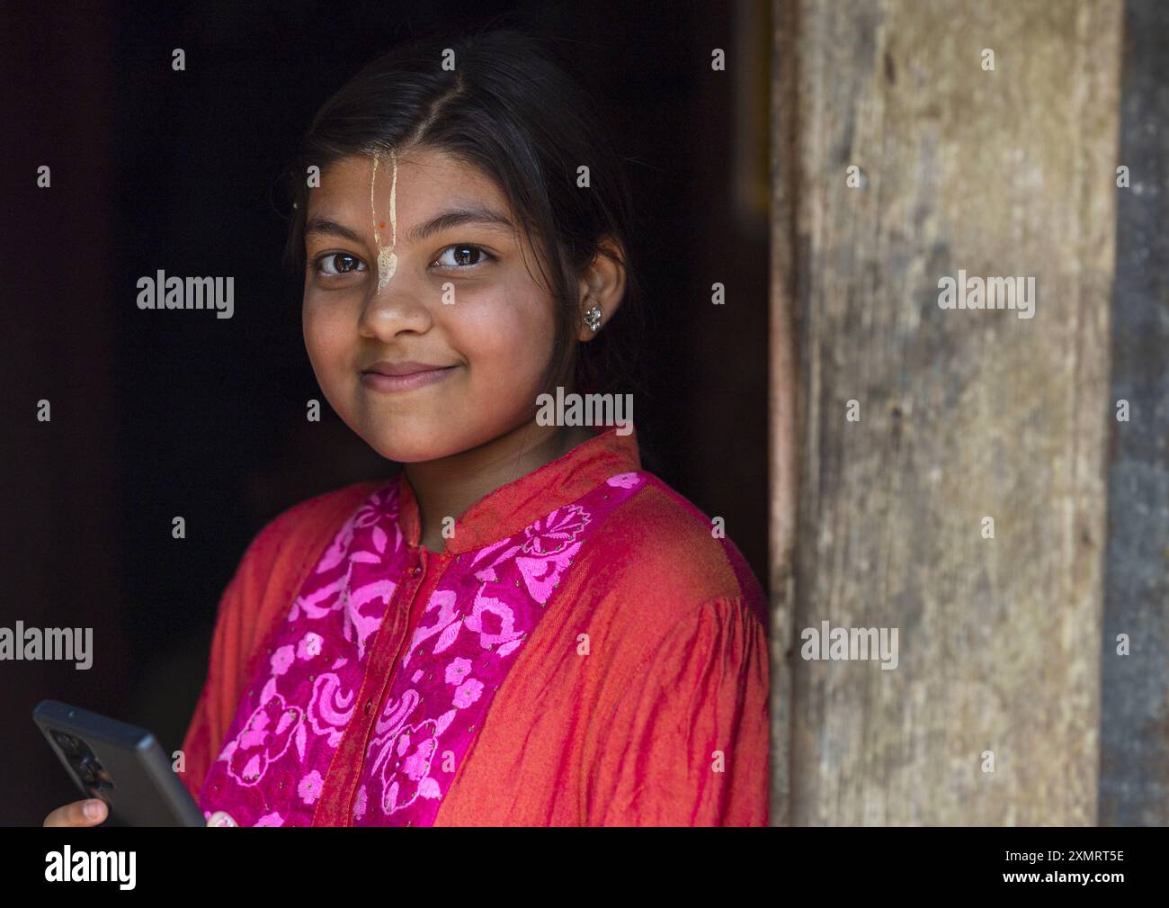 Portrait of a bangladeshi hindu girl, Dhaka Division, Tongibari ...