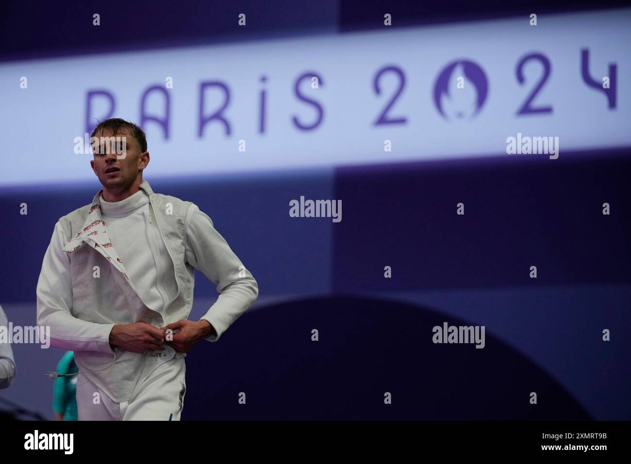 United State's Nick Itkin reacts after loosing the men's individual ...