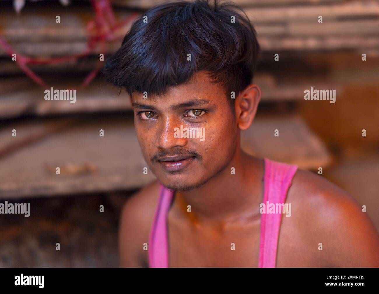 Portrait of a bangladeshi man with green eyes, Chittagong Division ...