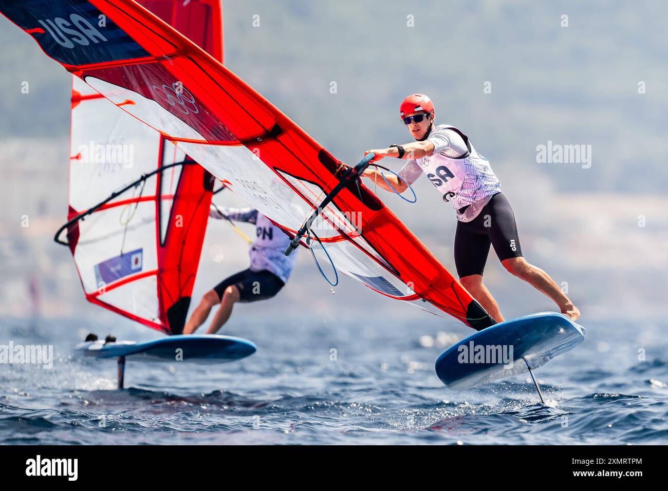 Noah Lyons of The, United States. , . competes in men's windsurfing ...