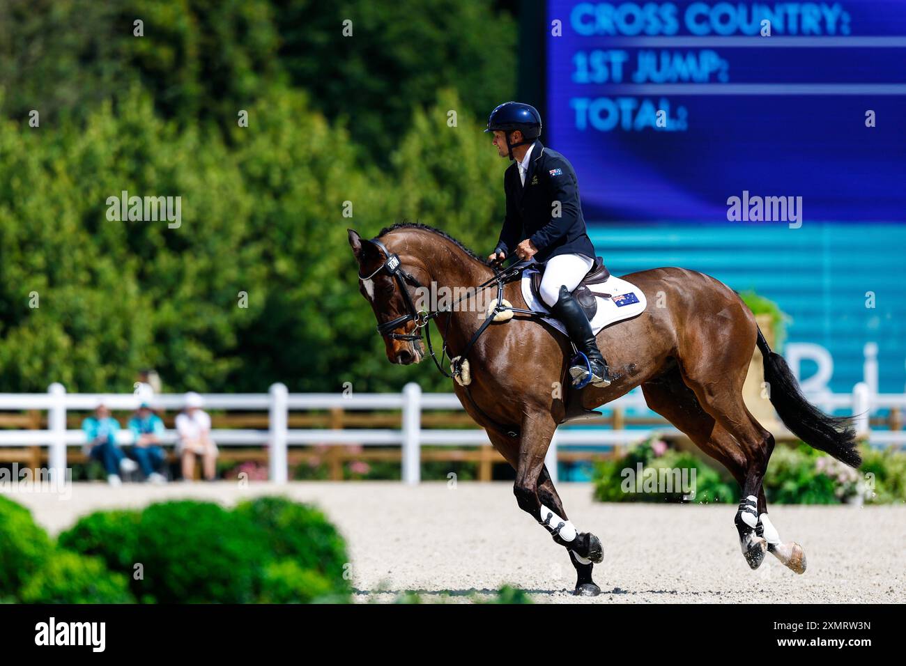 Shane Rose of Australia and horse Virgil compete during the Eventing ...