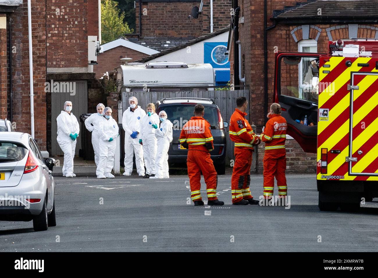 Emergency services near the scene in Hart Street, Southport, of a knife ...