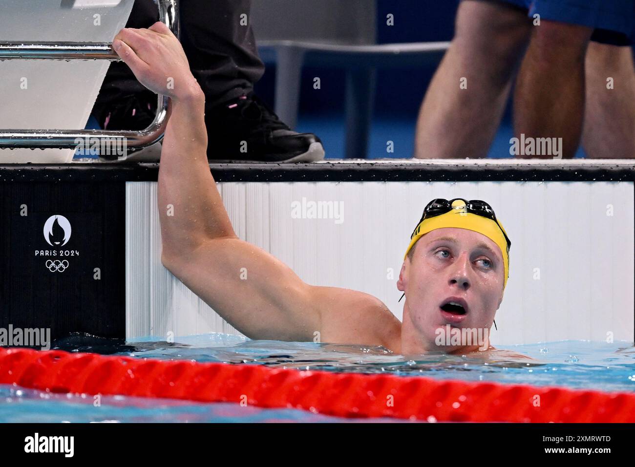 Paris, France. 29th July, 2024. Australian swimmer Maximillian Giuliani ...