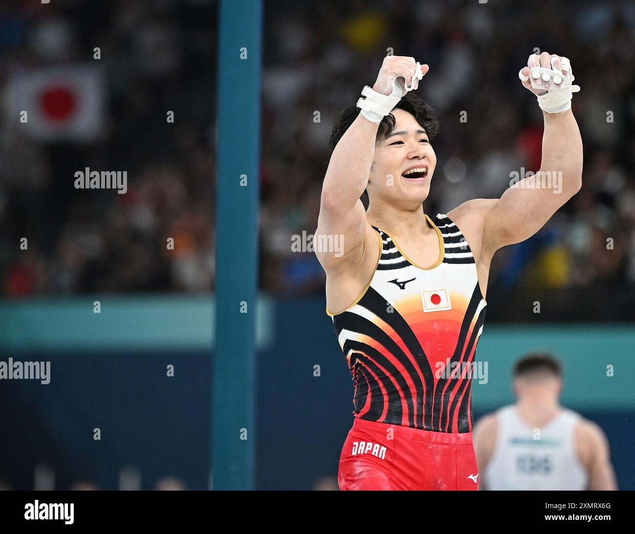 Paris, France. 29th July, 2024. Oka Shinnosuke of Japan celebrates ...