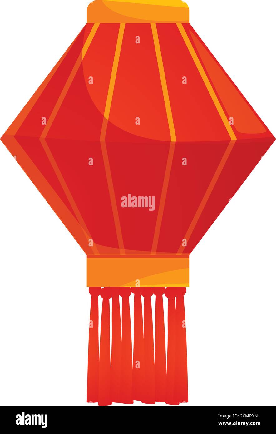 Red and gold chinese paper lantern is hanging, celebrating the chinese ...