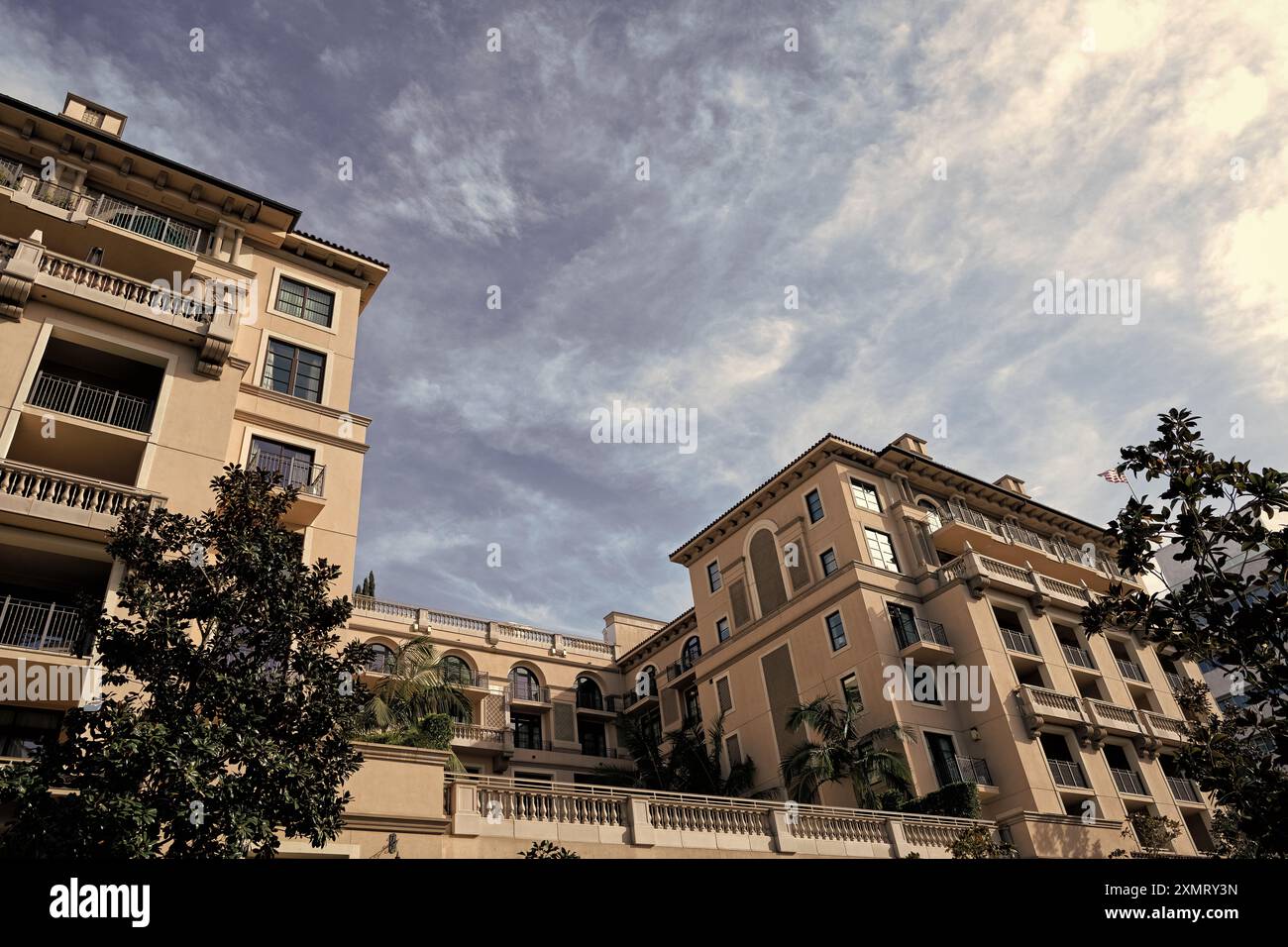 Storey buildings exterior in city street in USA, architecture Stock ...