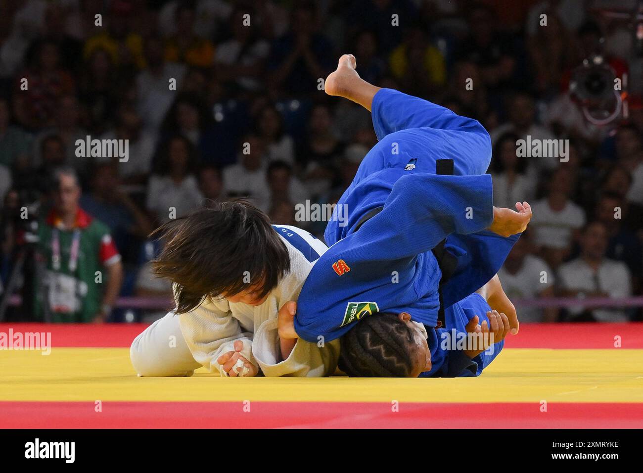Mimi Huh of Korea and Rafaela Silva of Brazil during Paris 2024 Olympic ...