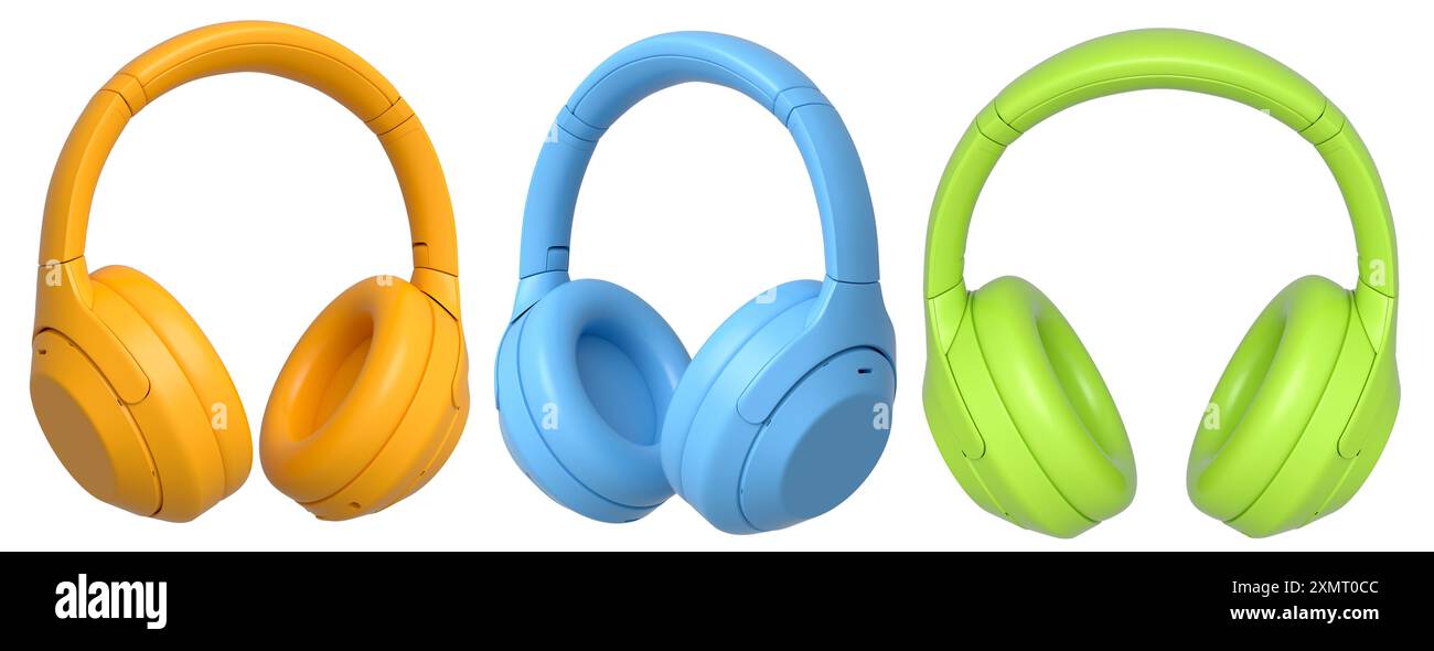 Stylish gaming headsets for immersive sound experiences isolated on ...