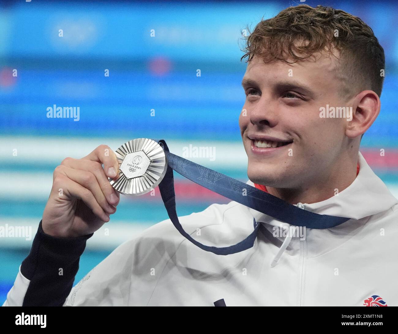 Paris, France. 29th July, 2024. Silver medalist Matthew Richards of ...