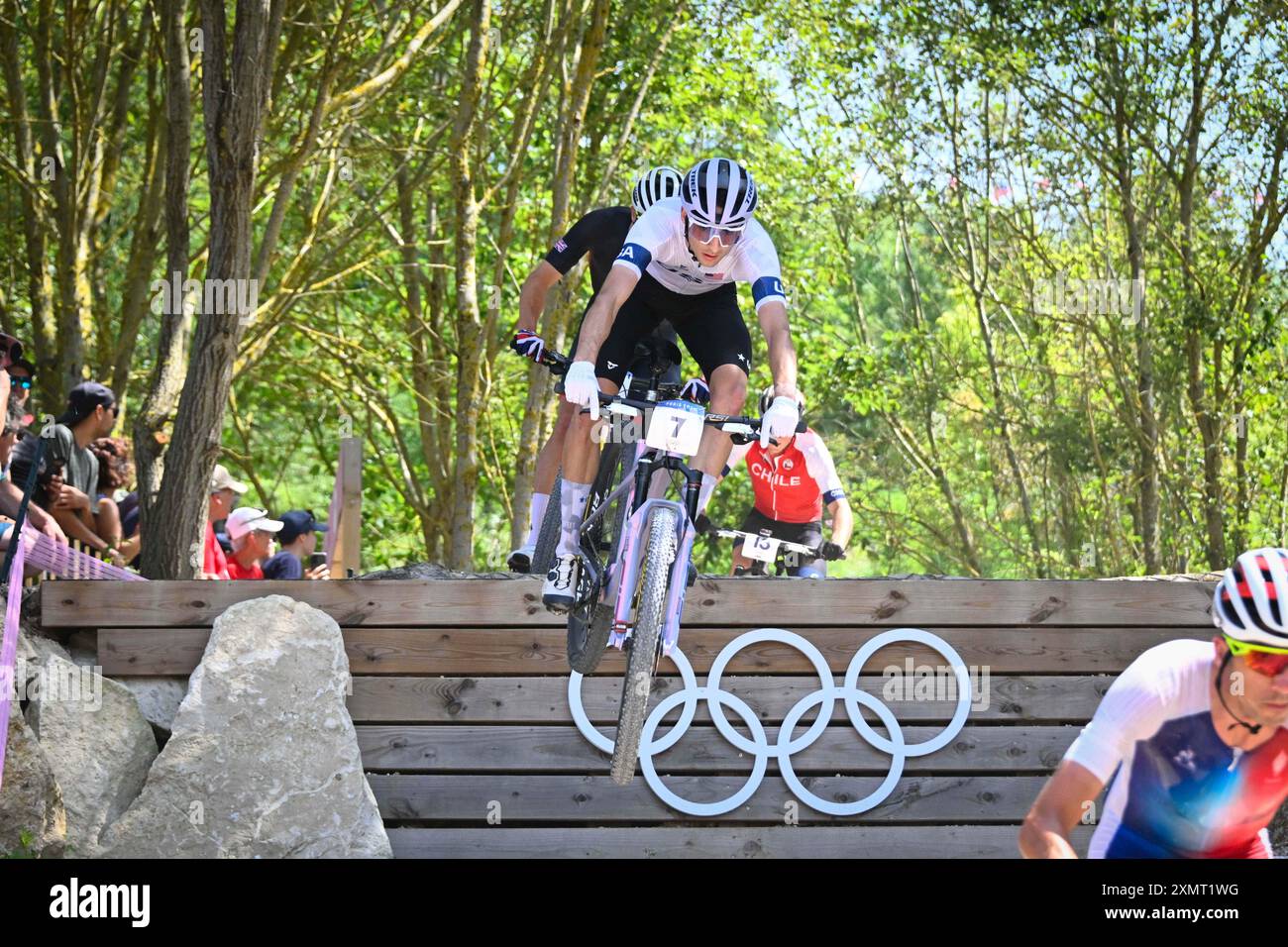 Elancourt, France. 29th July, 2024. Riley Amos ( USA ), Cycling ...