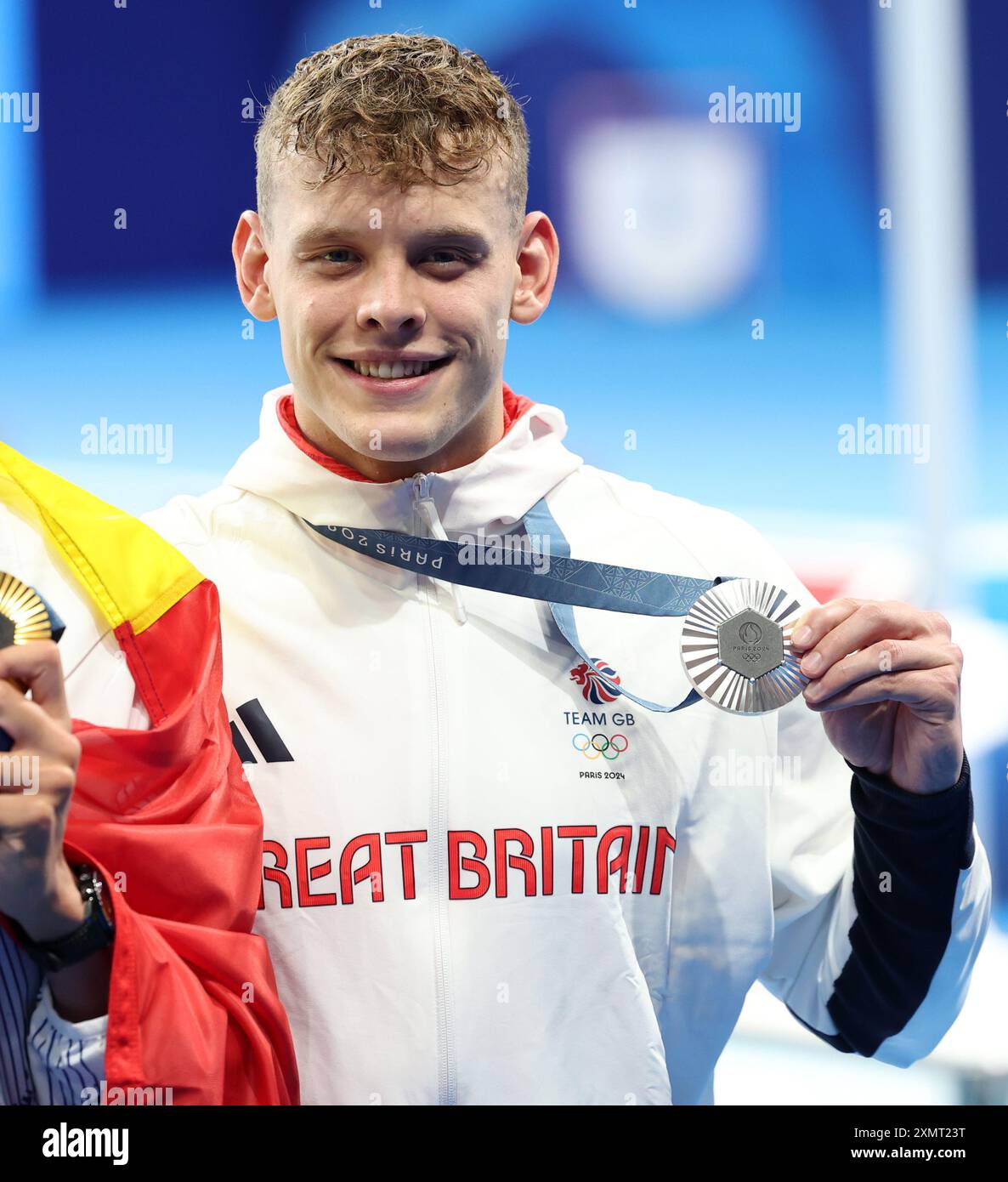 Paris, France. July 29th 2024. Team GB's Matthew Richards celebrates ...