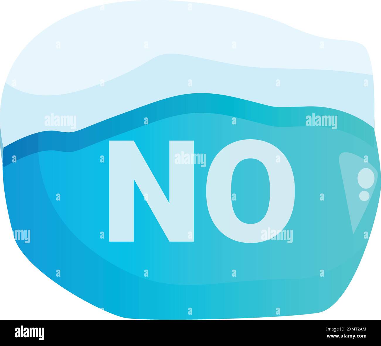 Blue icy sign with a big no written on it hi-res stock photography and ...