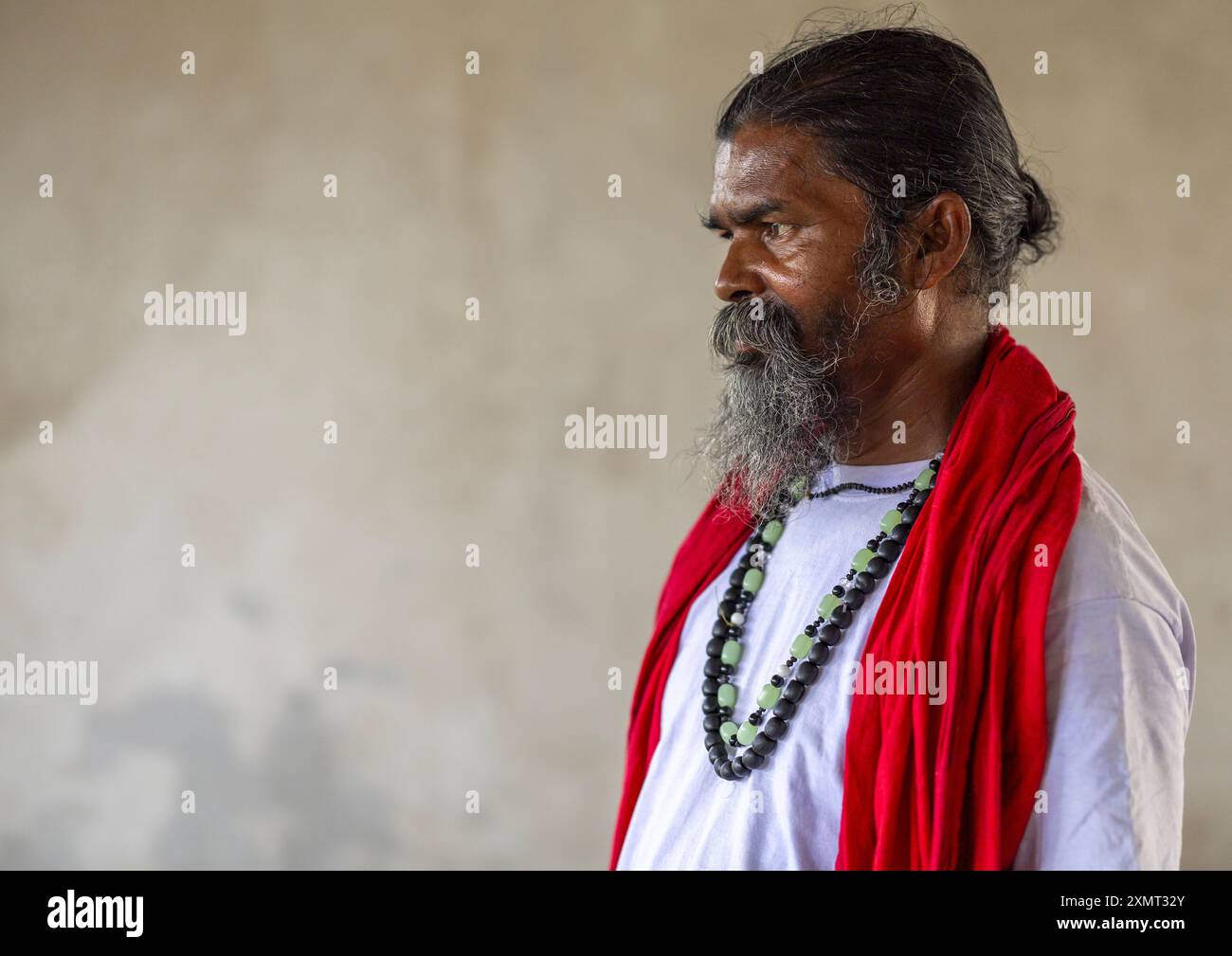 Portrait of a devotee in Mausoleum of Lalon Shah, Khulna Division ...