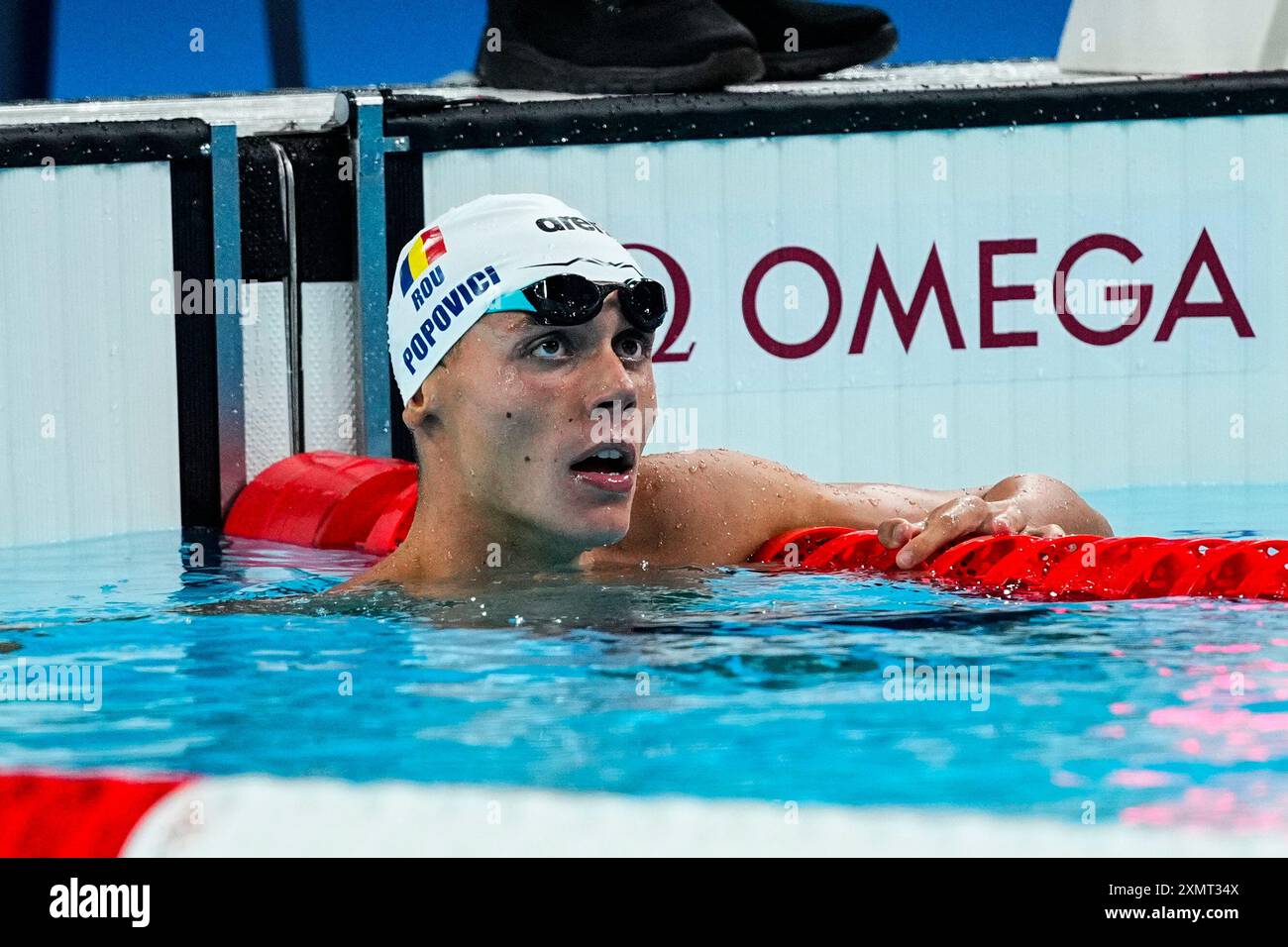David Popovici of Romania competes during men's 200m freestyle Final ...