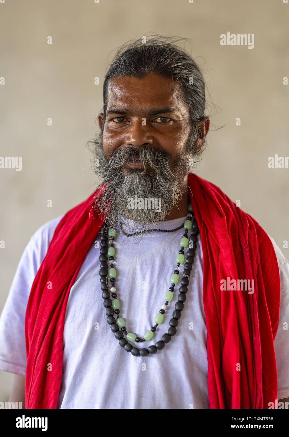 Portrait of a devotee in Mausoleum of Lalon Shah, Khulna Division ...