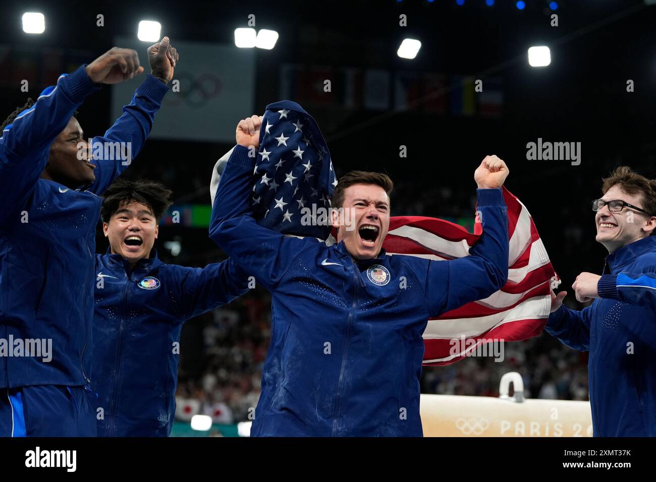 Fred Richard, Asher Hong, Brody Malone, and Stephen Nedoroscik, of ...