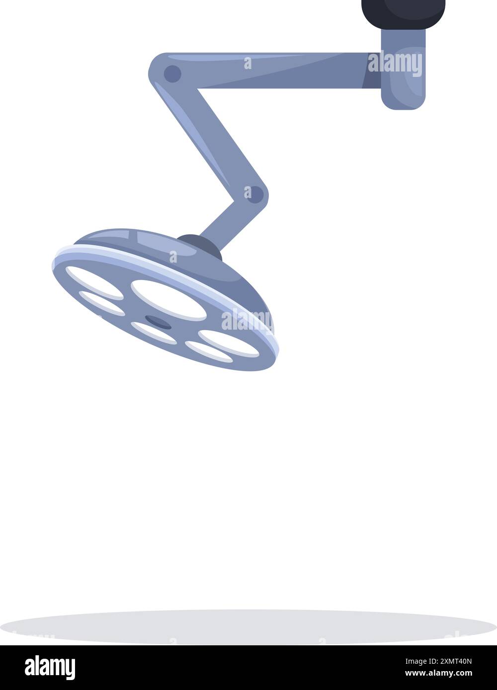 Surgical lamp is hanging from the ceiling, providing bright light for a ...