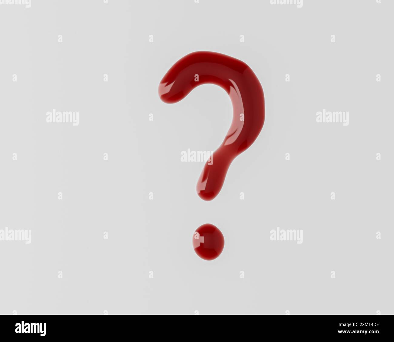 Symbol made of red blood like liquid. 3d illustration of red symbols ...