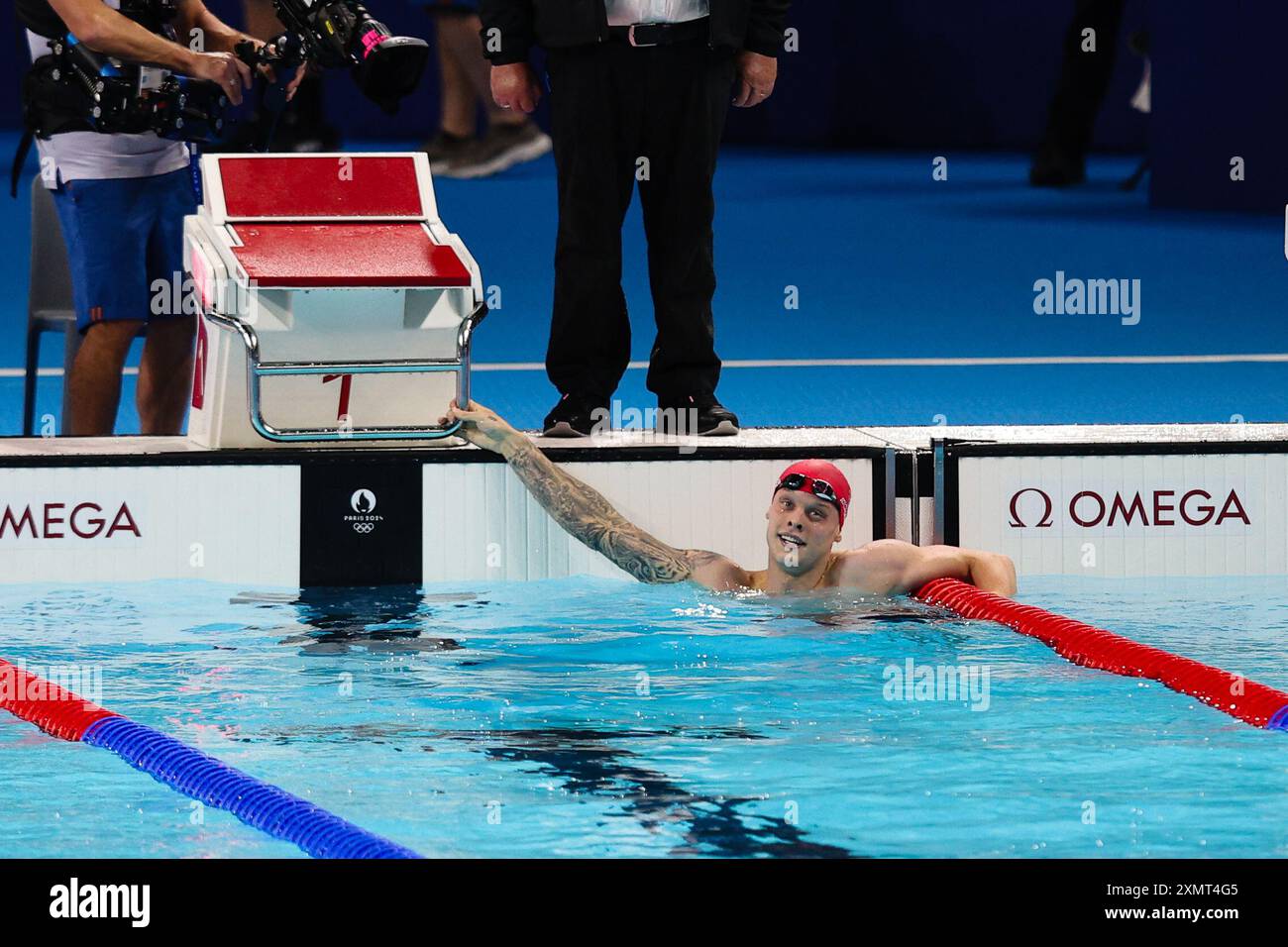 PARIS, FRANCE. 29th July, 2024. Silver Medalist Matthew Richards of Team Great Britain reacts ...
