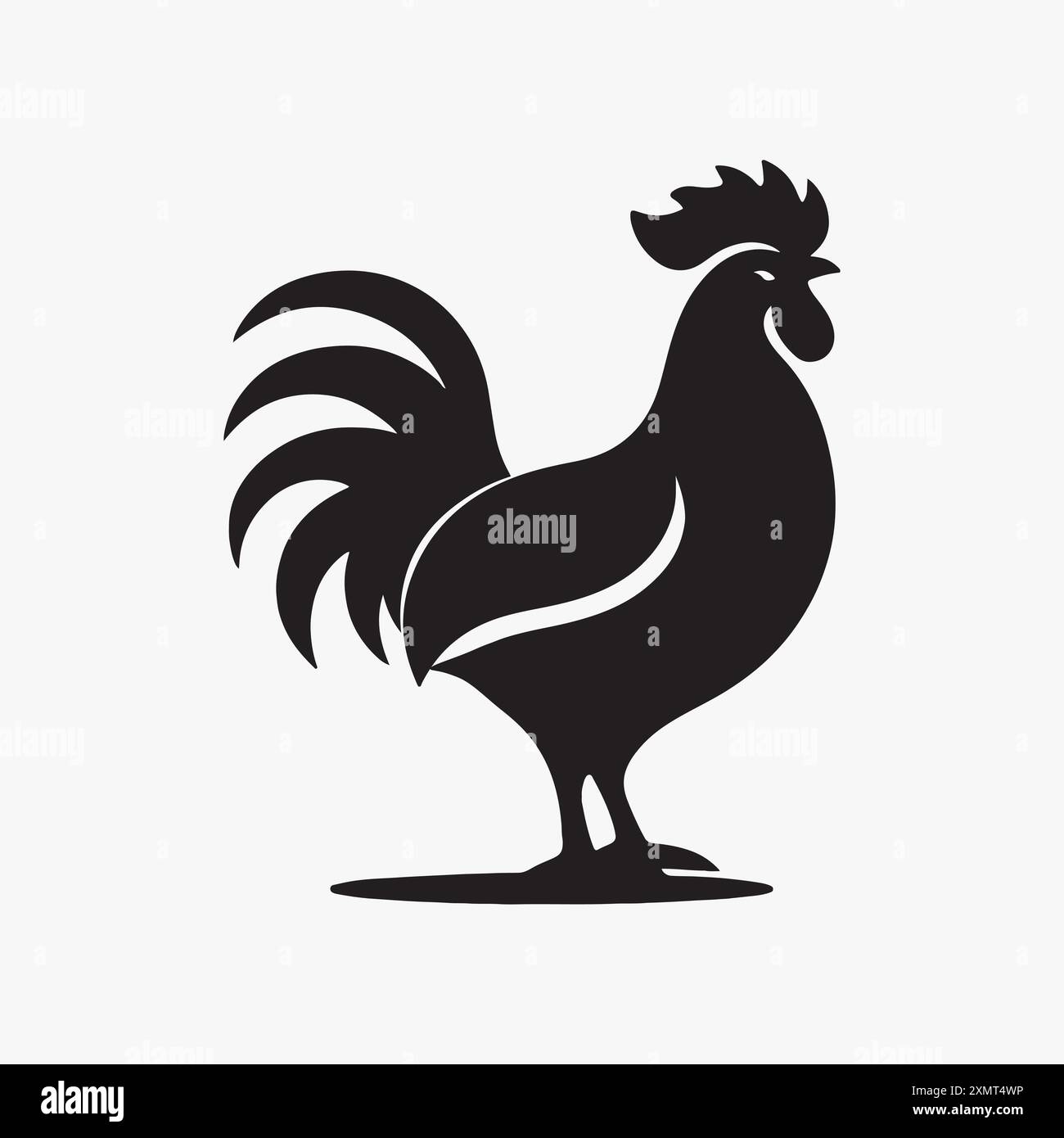 Cartoon chicken animal outline hi-res stock photography and images - Alamy