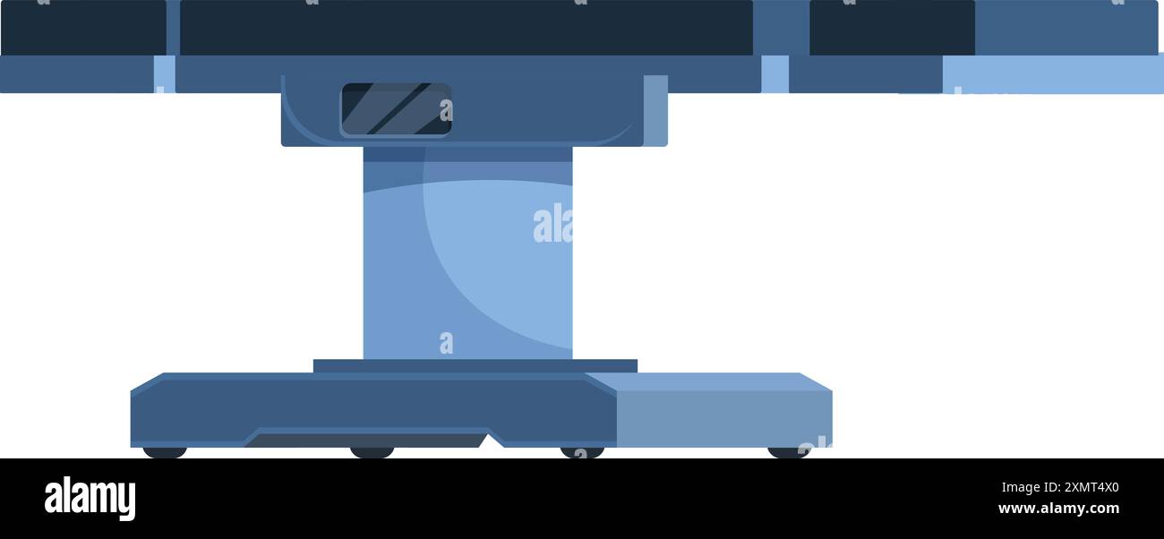 Modern adjustable medical table isolated on white background ...