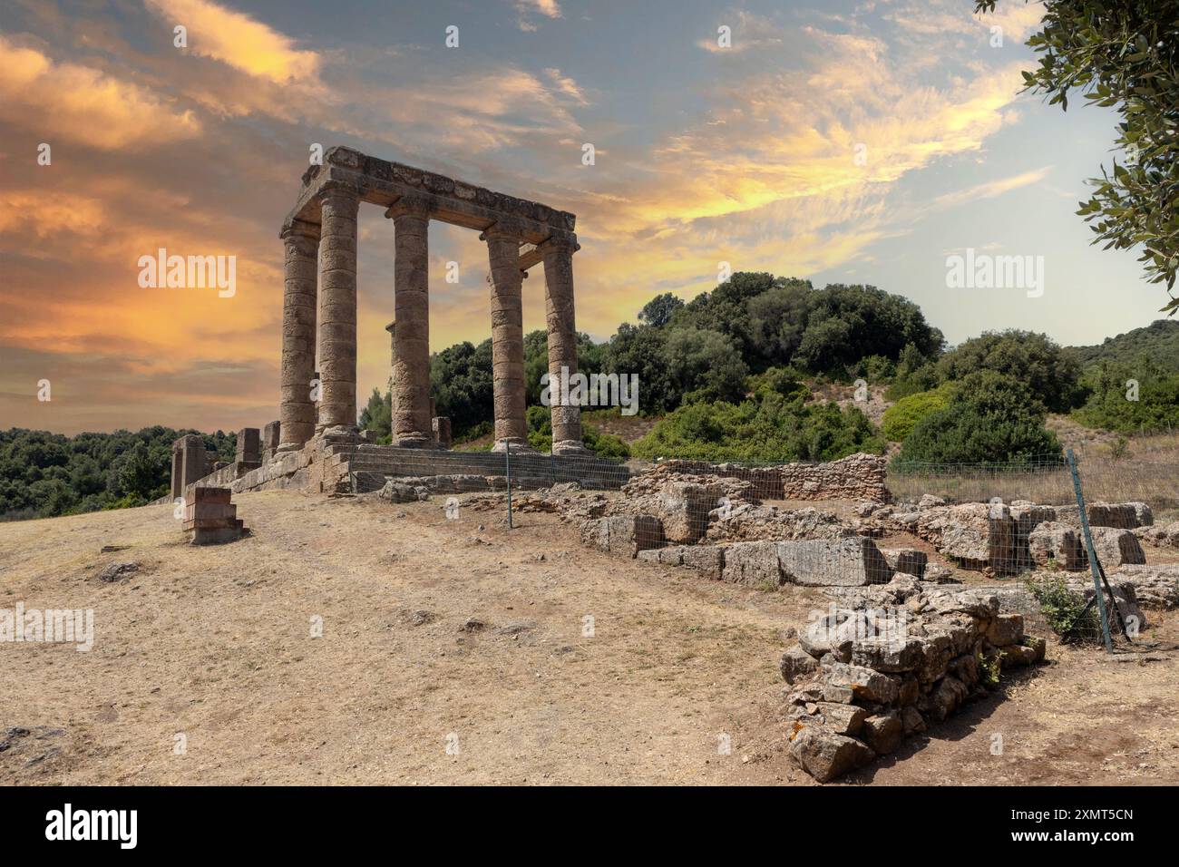 Ancient Roman Temple Ruins in Sardinia Stock Photo - Alamy