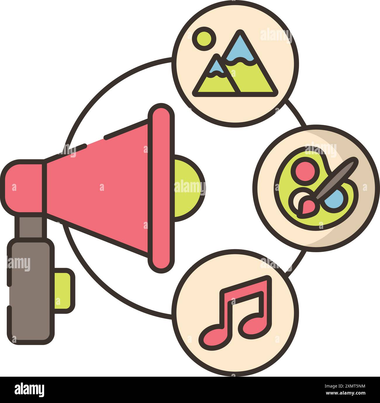 Influence abstract symbol flat Stock Vector Images - Alamy