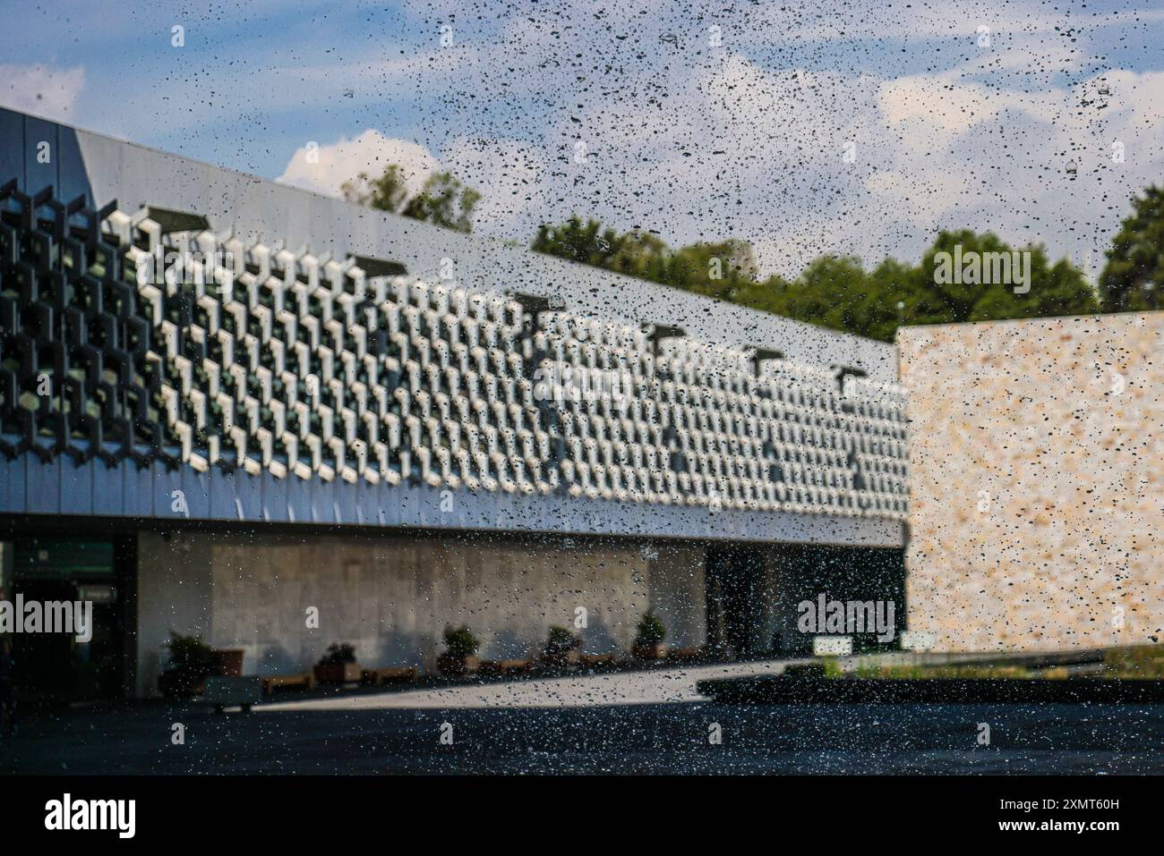 Patio and garden at the National Museum of Anthropology MNA in Mexico ...