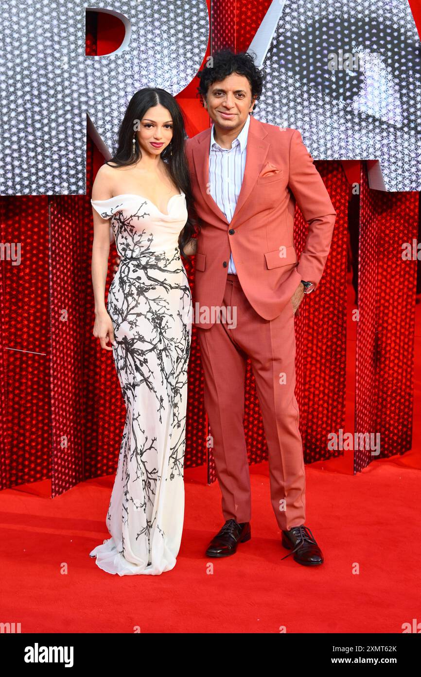 London, UK. 29 July 2024. Saleka and M. Night Shyamalan attending a ...
