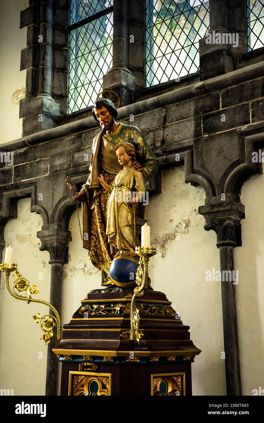Saint Joseph foster father of Jesus statue at Our Lady Church in Bruges ...