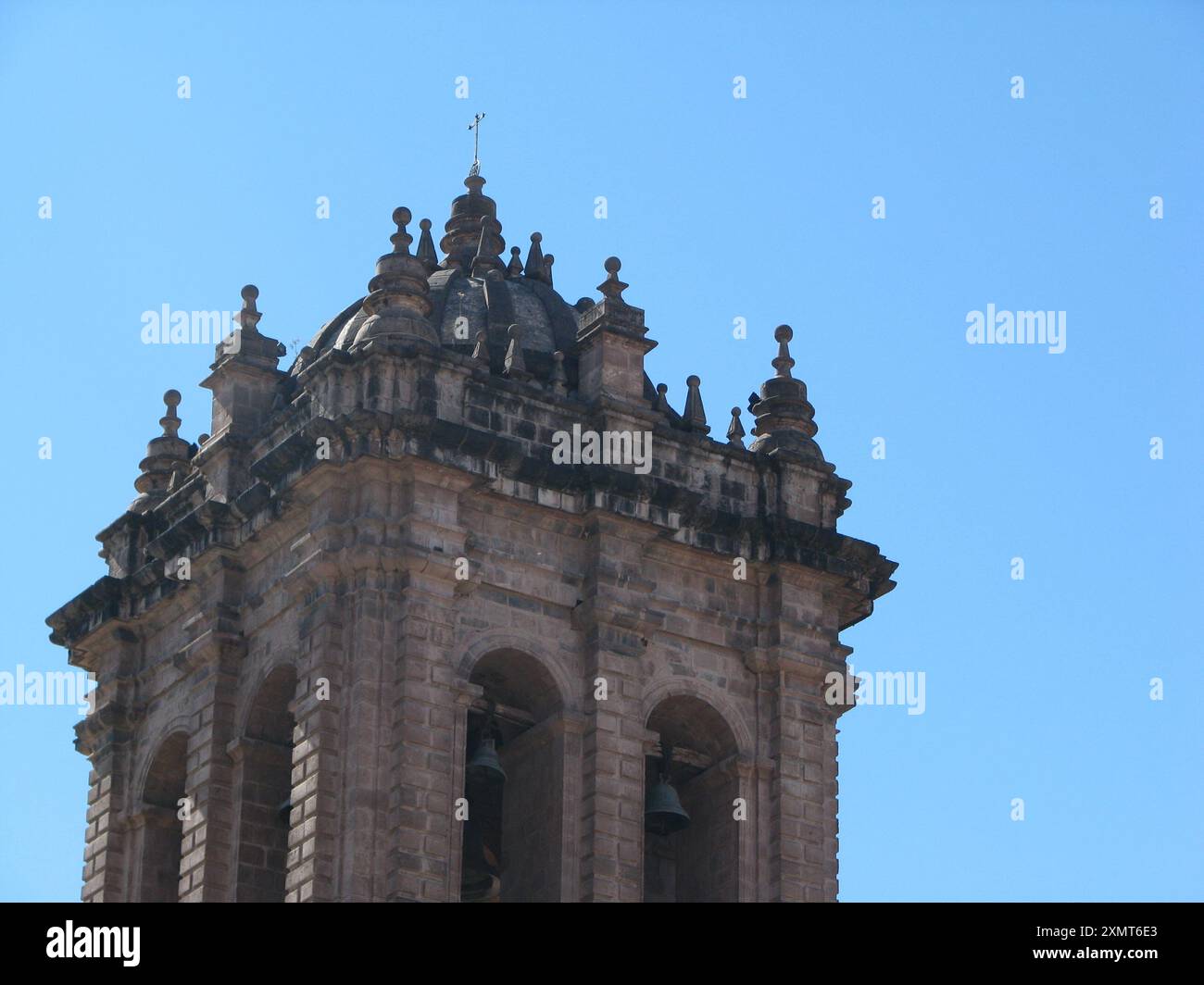 A bell tower of the Cathedral Basilica of the Virgen on the Assumption ...