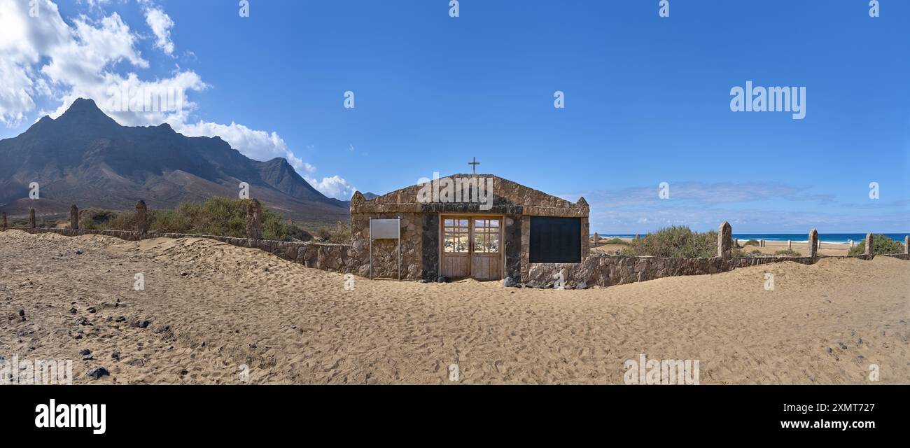 Cofete, Fuerteventura - entrance to the cemetery on the beach Playa de ...