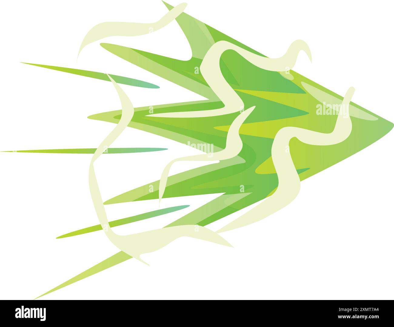 Green energy arrow flying through space with motion trails Stock Vector ...