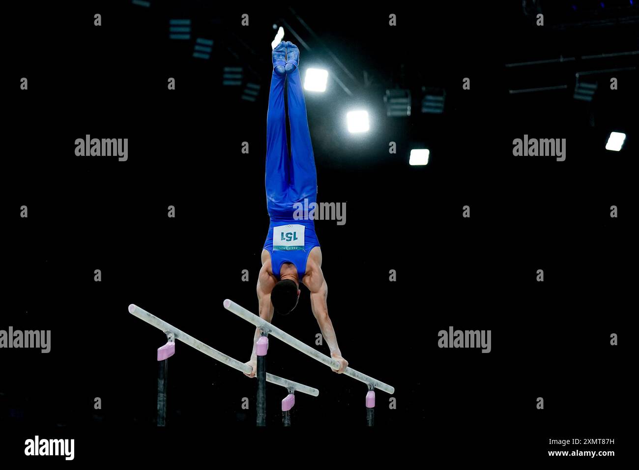 PARIS, FRANCE - JULY 29: Mario Macchiati of Italy on Parallel Bars ...