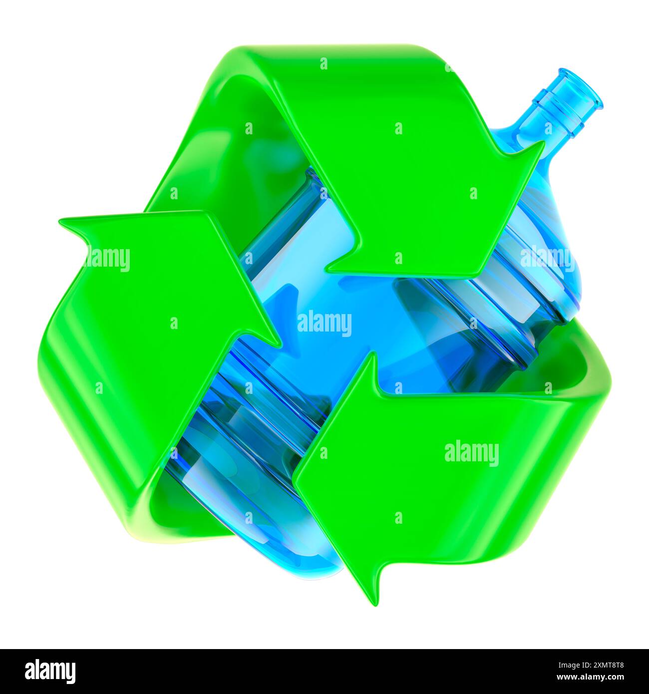 Recycling of large plastic bottles, concept. Gallon Plastic Water ...