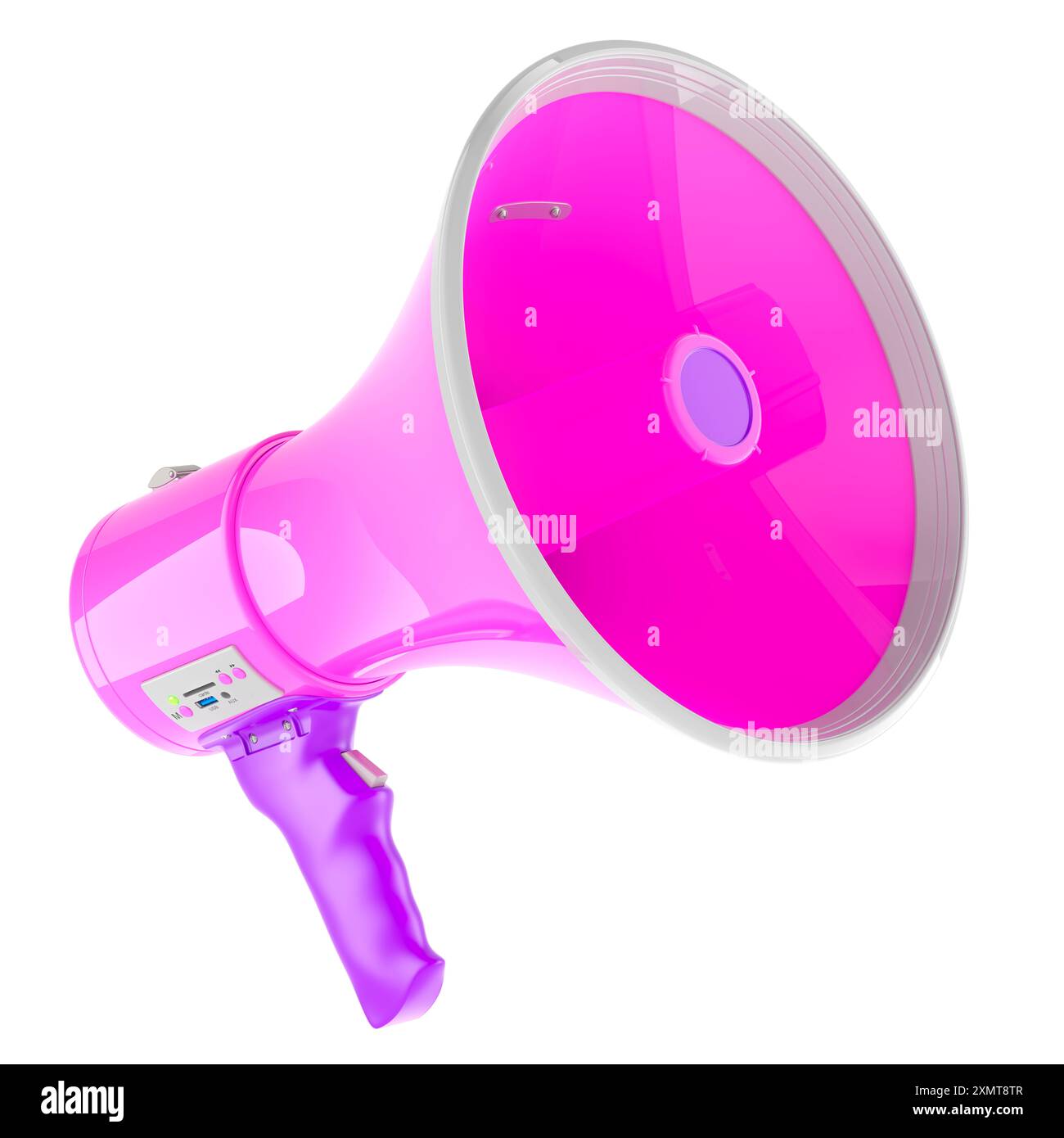 Pink Megaphone, 3D rendering isolated on white background Stock Photo ...
