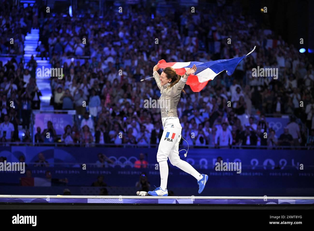 Paris, France. 29th July, 2024. France's Sara Balzer and France's Manon ...
