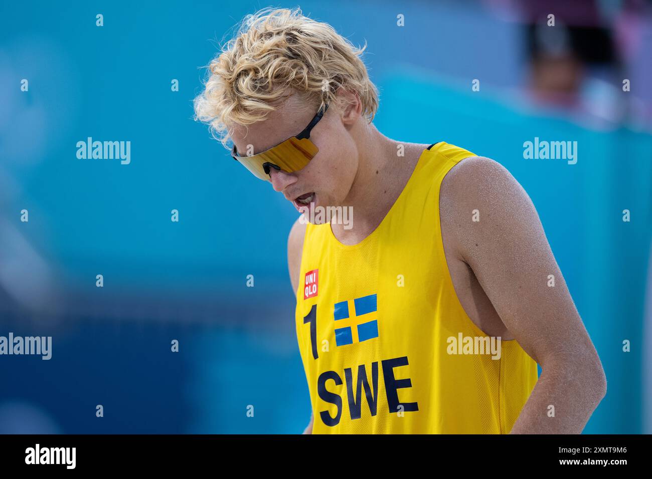 Paris, France, 29 July, 2024. David Ahman of Sweden reacts at the MenÕs ...