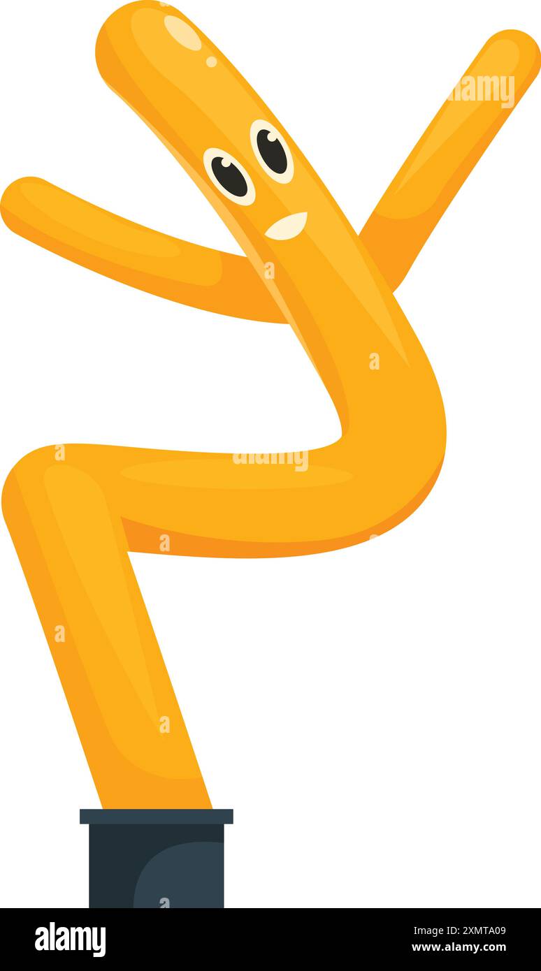 Inflatable tube man is dancing and waving its arms Stock Vector Image ...