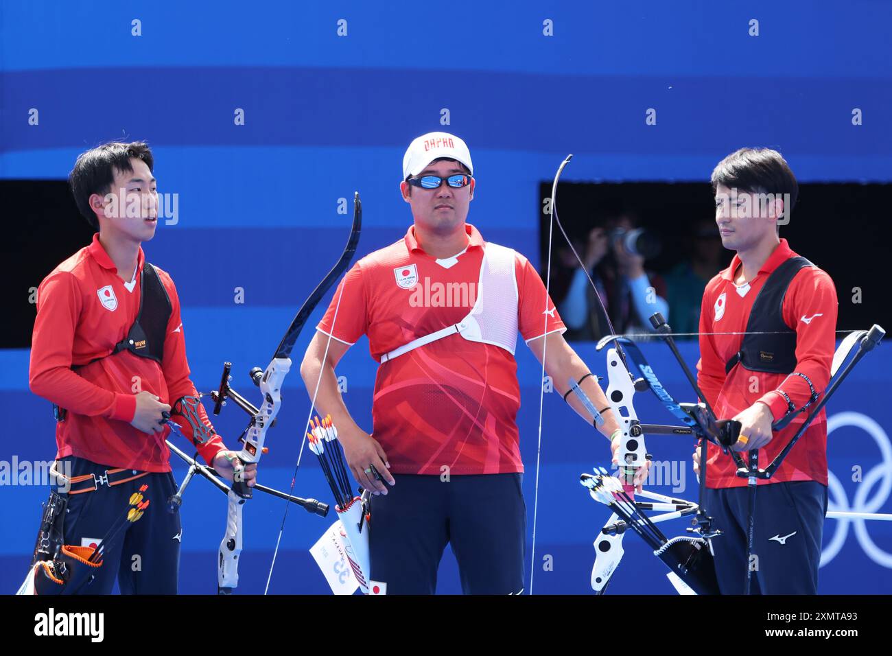 Paris, France. 29th July, 2024. (L-R) Fumiya Saito, Takaharu Furukawa, Junya Nakanishi (JPN ...