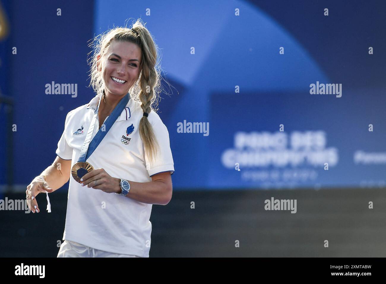 France’s golden medalist at mountain bike cycling Pauline Ferrand ...