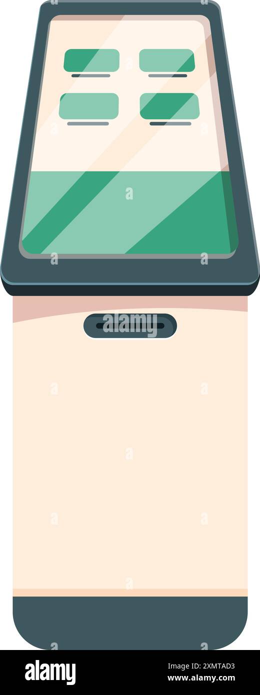 Sleek and modern payment terminal standing, ready to process ...