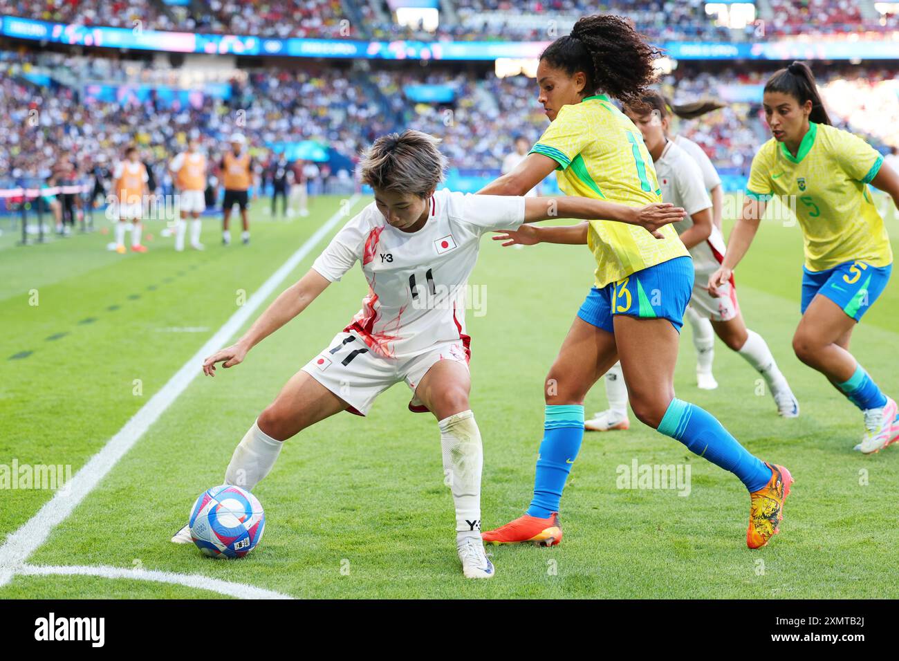 Paris, France. 28th July, 2024. (L to R) Mina Tanaka (JPN), Yasmim (BRA ...