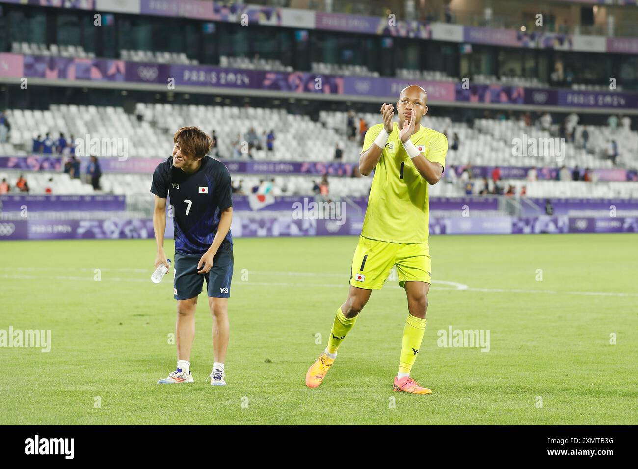 (L-R) Rihito Yamamoto, Leobrian Kokubo (JPN), JULY 27, 2024 - Football ...