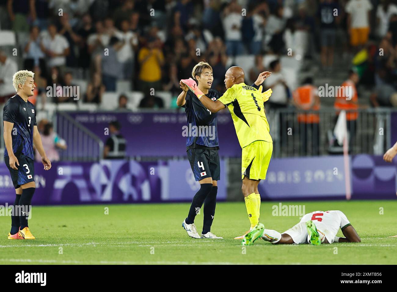 Bordeaux, France. 27th July, 2024. (L-R) Hiroki Sekine, Leobrian Kokubo ...