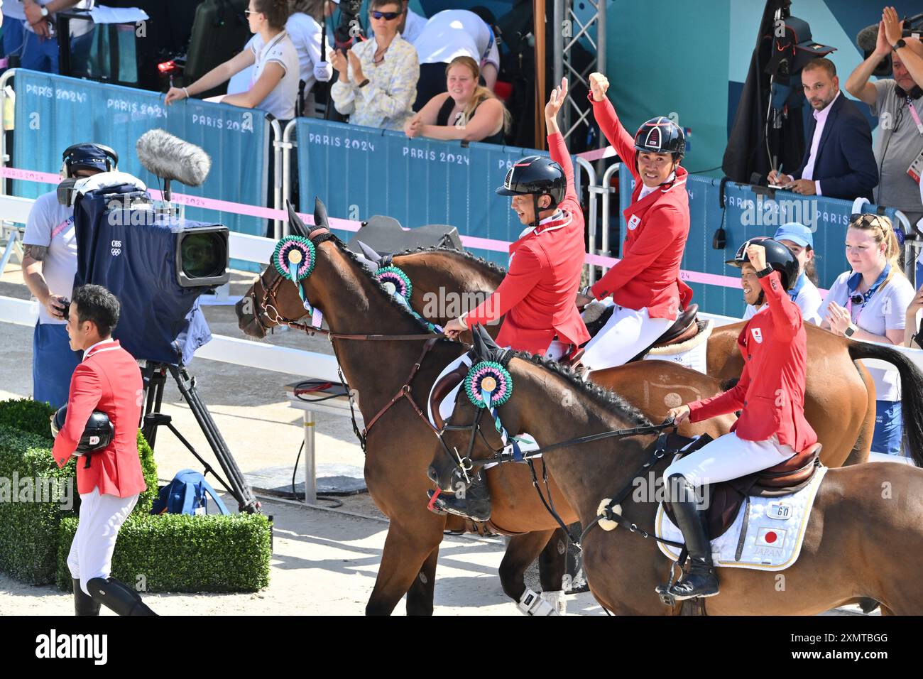JAPAN Team (JPN), bronze medal at the Medal Ceremony, Equestrian ...