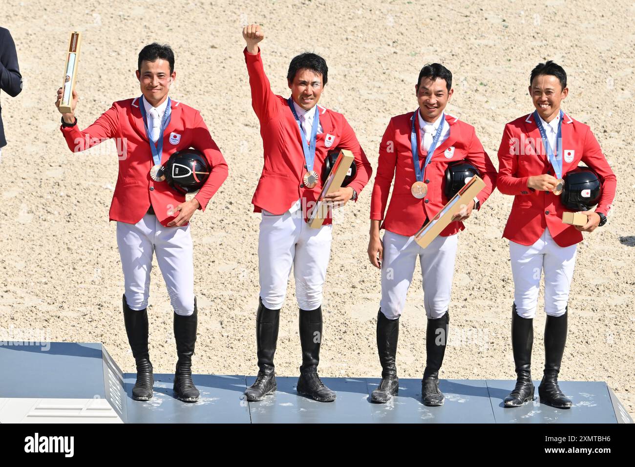 JAPAN Team (JPN), bronze medal at the Medal Ceremony, Equestrian ...